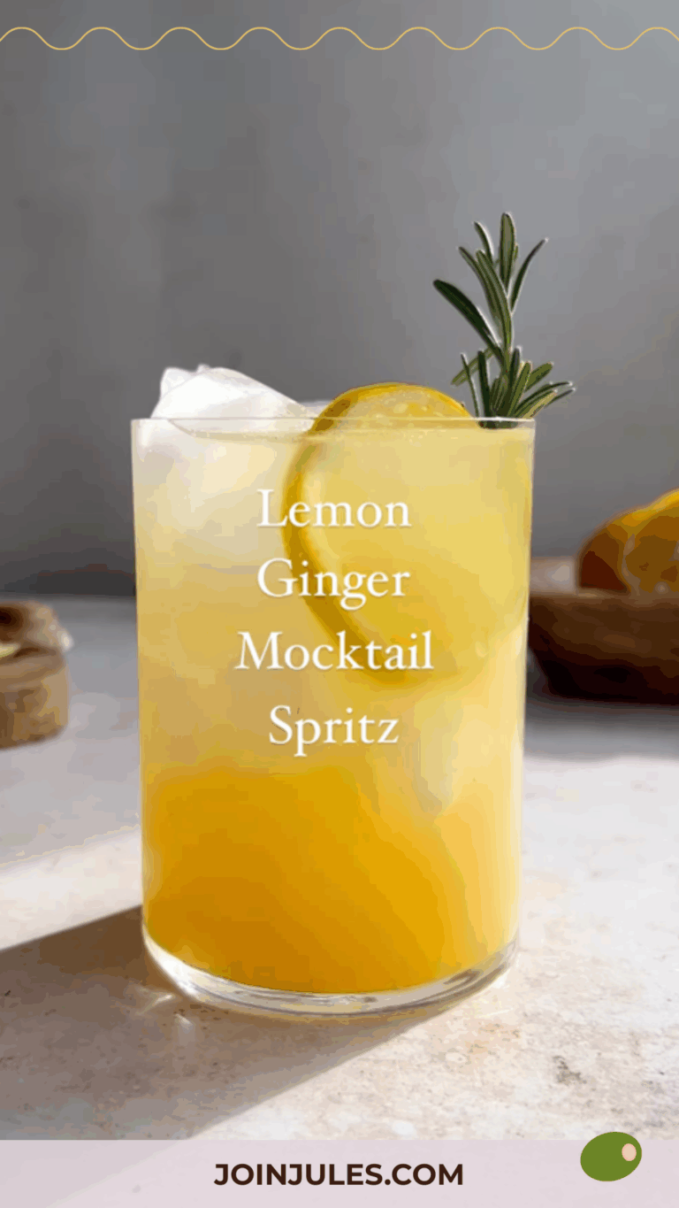 Lemon Ginger Mocktail Spritz
